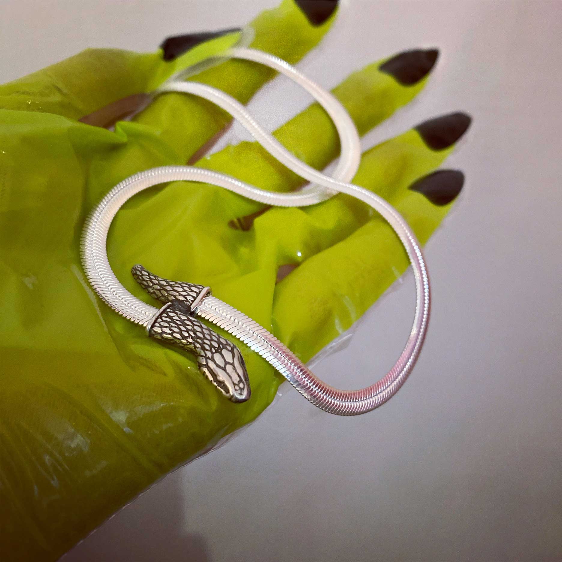 Snake Chain Necklace in sterling silver – Anomaly